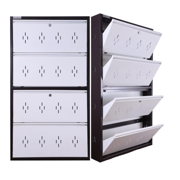 Wall Mounted Shoe Rack 4x30 Inch | Metal Shoe Rack for Home